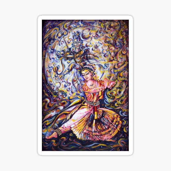 "Parvati dancing in Shiva devotion " Sticker by hlmalik | Redbubble