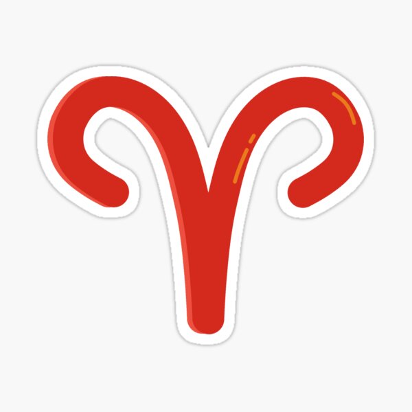 "Aries Symbol" Sticker for Sale by golleee | Redbubble