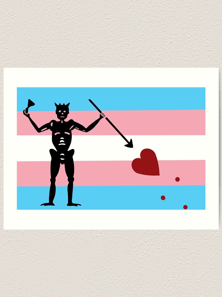 "Pirate pride flag transgender Blackbeard" Art Print by Theoldgirl900 ...