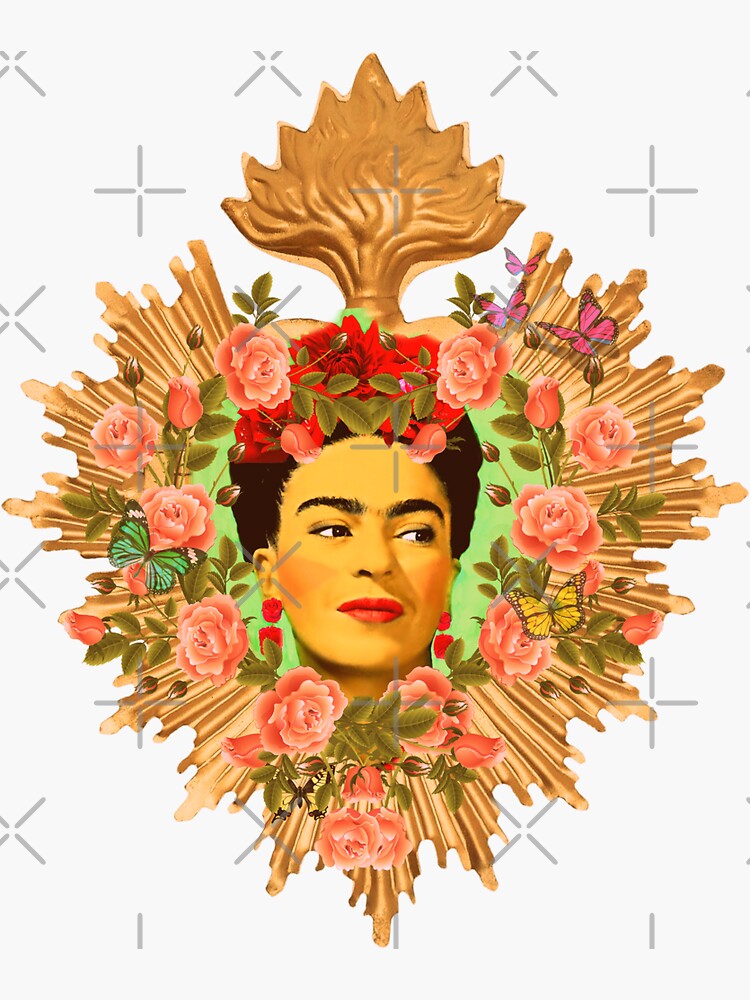 "Frida Kahlo Heart" Sticker for Sale by FridaArtGallery | Redbubble