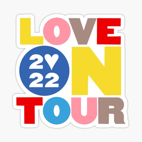 " Love On Tour" Sticker by sunflowervol2 | Redbubble