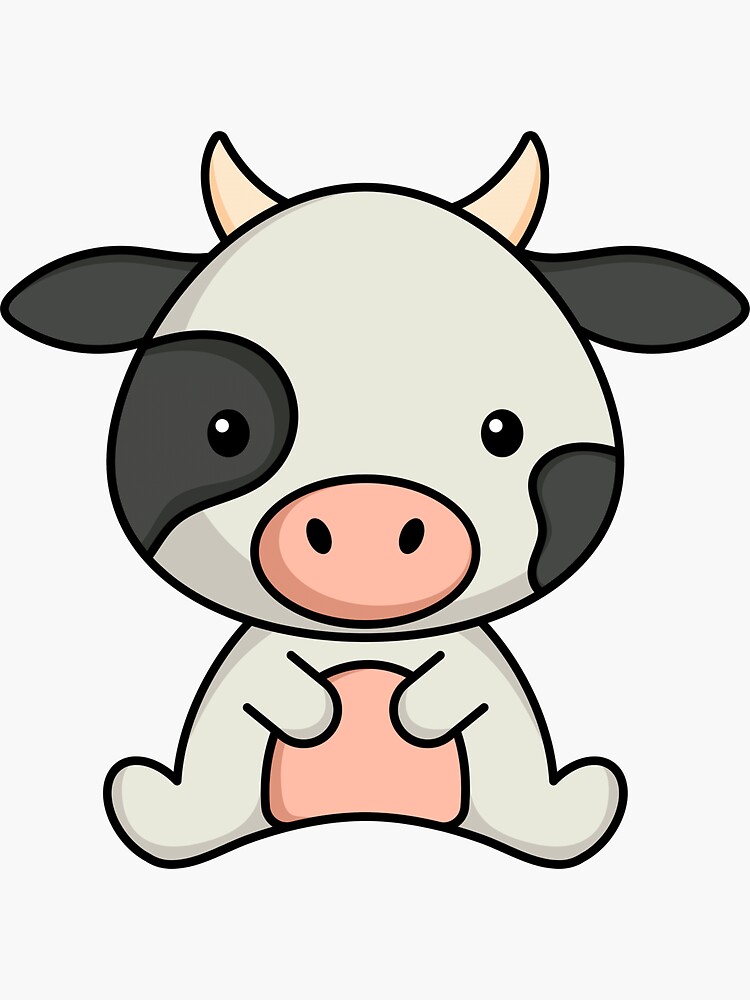 "Mini cow " Sticker for Sale by Abdou-art1 | Redbubble