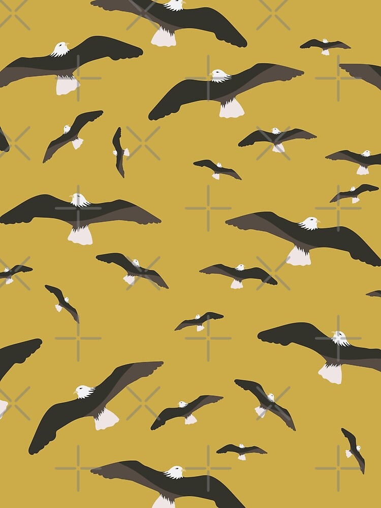 "flying eagle (yellow sky)" Poster for Sale by kimtangdesign | Redbubble