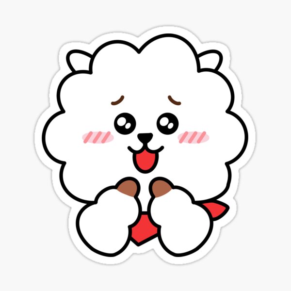 "bt21 rj sticker " Sticker for Sale by geazymerch | Redbubble
