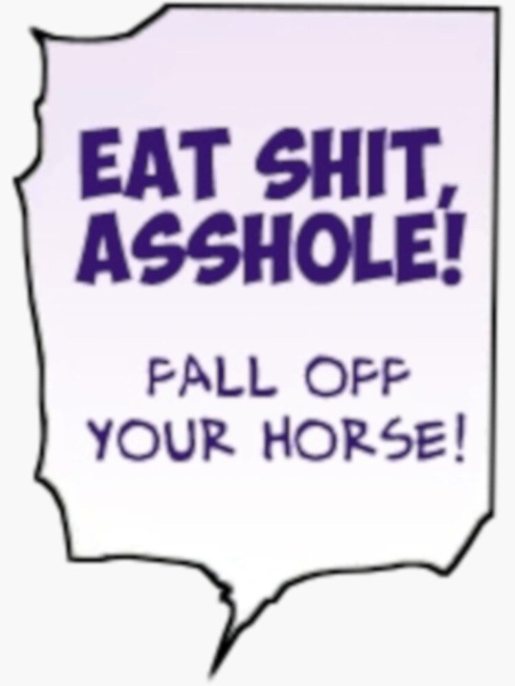 "Fall Off Your Horse! Sticker" Sticker for Sale by MarleneWahl | Redbubble