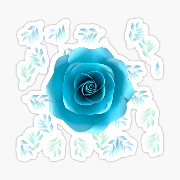 "Blue Rose seamless art" Sticker by handy0 | Redbubble