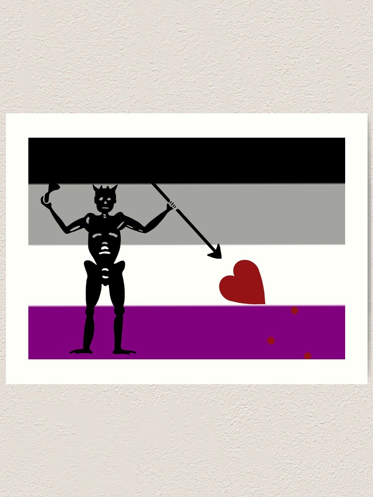 "Pirate pride flag asexual ace Blackbeard" Art Print by Theoldgirl900 ...