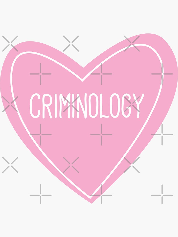 "Criminology Heart" Sticker for Sale by teesaurus | Redbubble