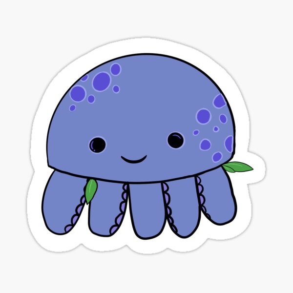 "Blueberry octopus" Sticker by wisewaves | Redbubble