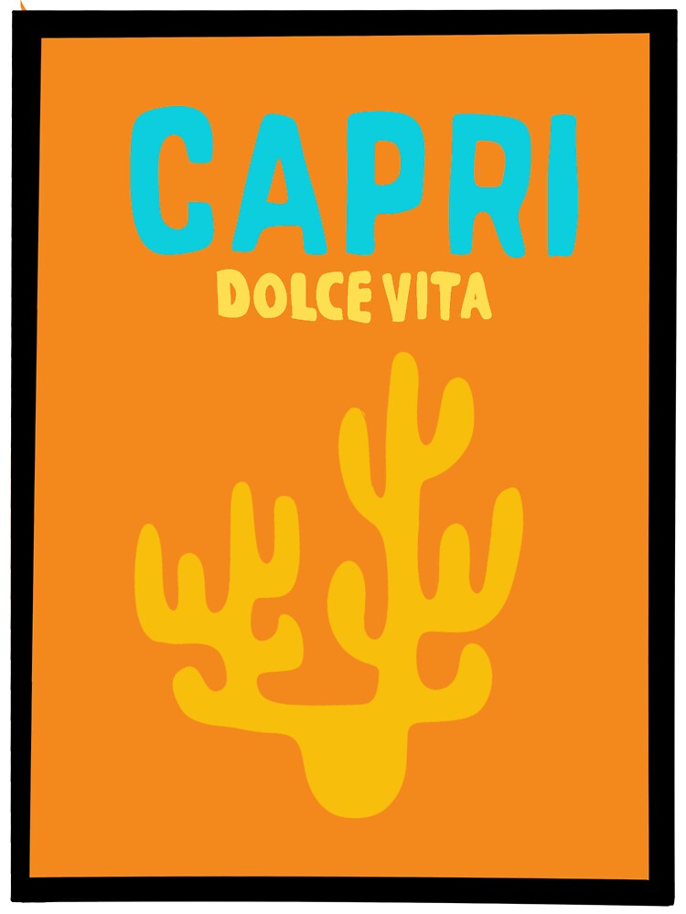 "Capri dolce vita preppy" Sticker by Lisahal | Redbubble