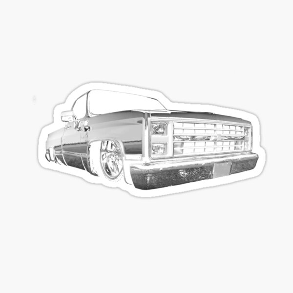 "Chevy Silverado Square body pickup 3 black" Sticker for Sale by ...