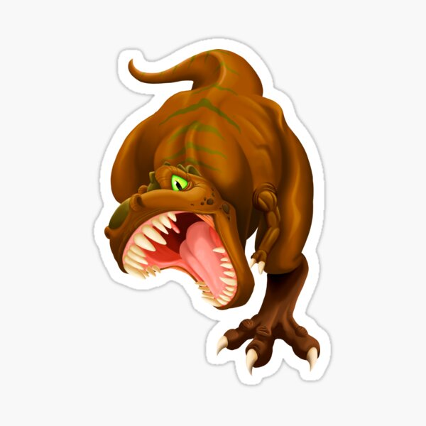 "T-Rex Rampage" Sticker for Sale by Wxyzptlk | Redbubble