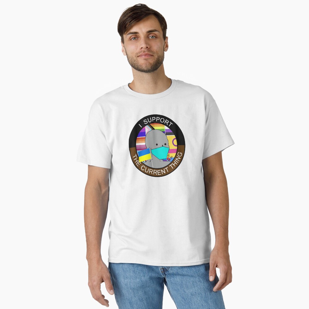 "I support the current thing npc meme" Sticker for Sale by finepaint ...