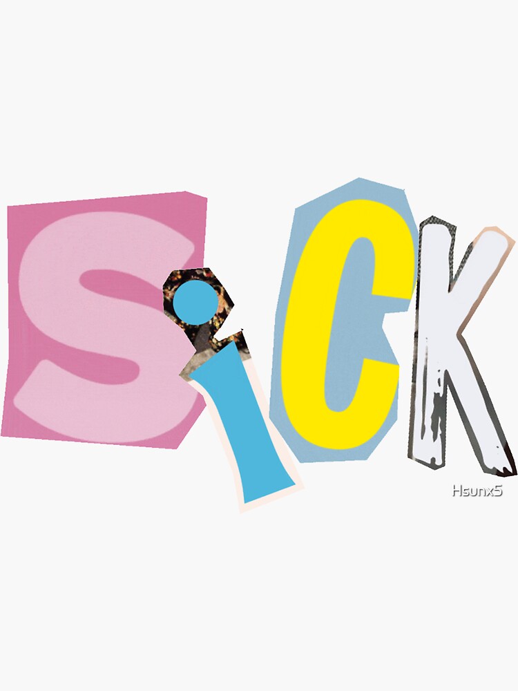 "Sick collage art" Sticker by Hsunx5 | Redbubble