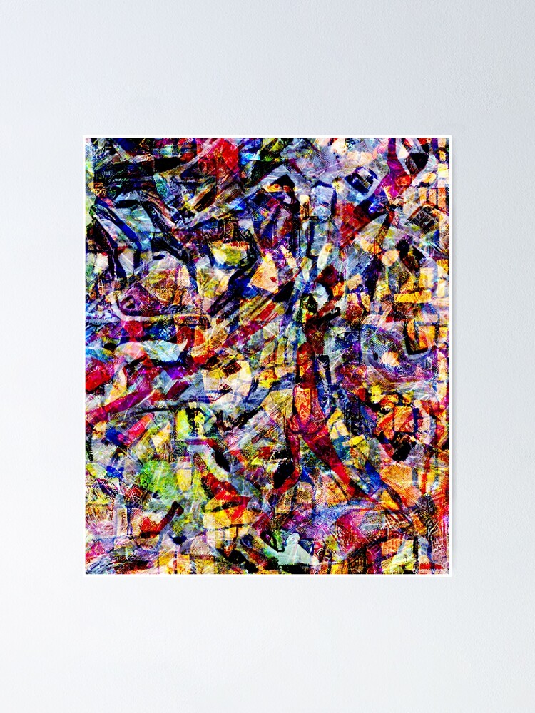 "Urban Clutter cubism abstract art" Poster for Sale by Warjoke | Redbubble