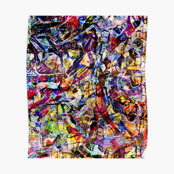 "Urban Clutter cubism abstract art" Poster for Sale by Warjoke | Redbubble