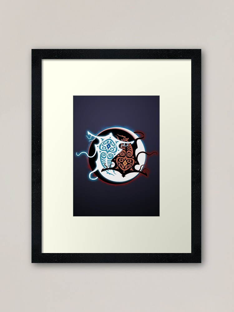"Rin Vang (Raava x Vaatu - Yin Yang)" Framed Art Print for Sale by ...