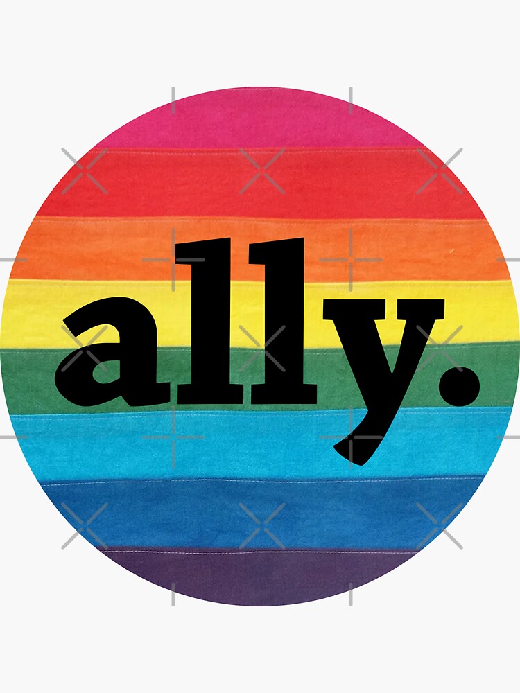 "Pride Sticker Rainbow Ally LGBT Support Laptop Hydro Stickers" Sticker ...