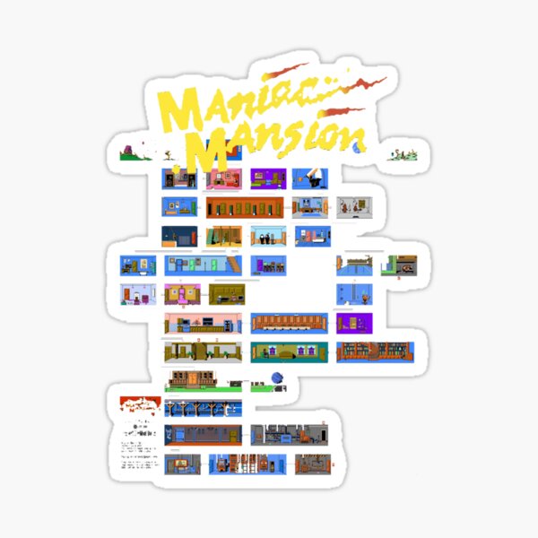 "Maniac Mansion Classic ." Sticker by salusgrsoult | Redbubble
