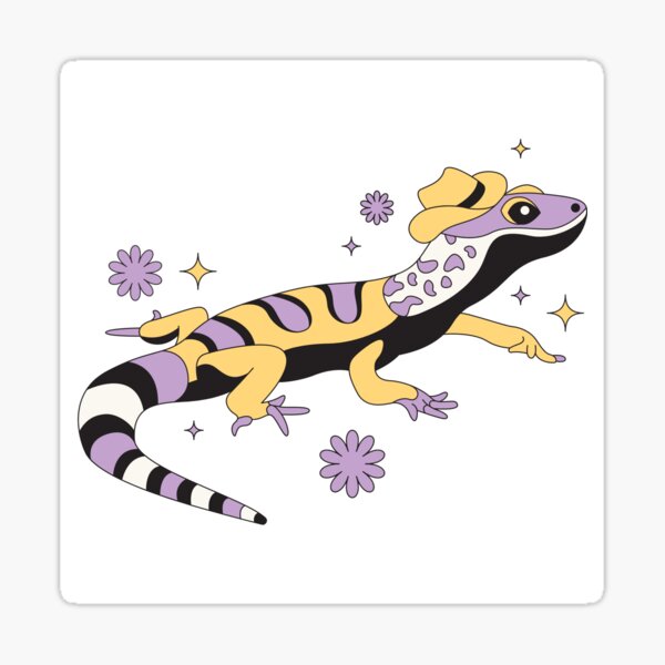 Gurt The Non Binary Gecko Gender Identity Gender Fluid Pride Queer Sticker By
