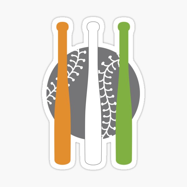 "Indian Baseball Bat Ball Helmet Fan India Flag" Sticker by ...