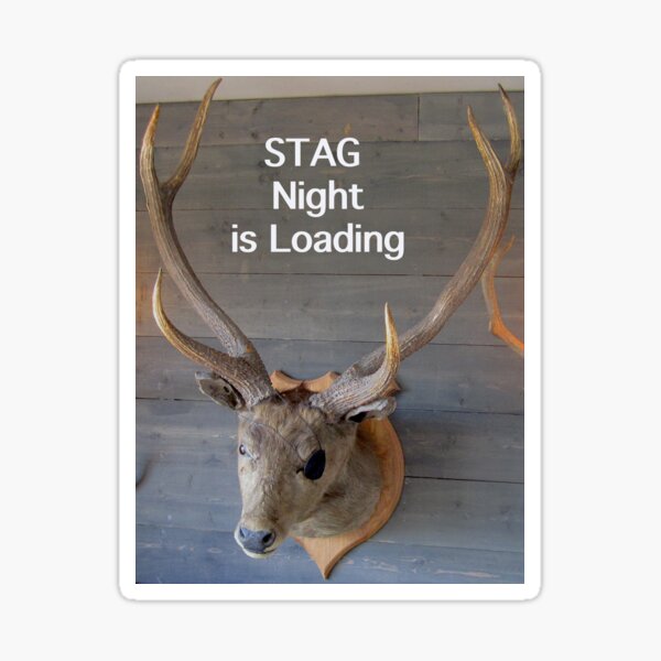 "Stag night " Sticker for Sale by Lovemydesigns | Redbubble