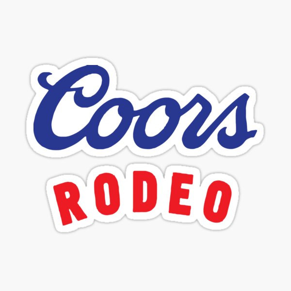 "Coors Banquet Rodeo, Coors Rodeo Beer" Sticker by monicalfmahan ...