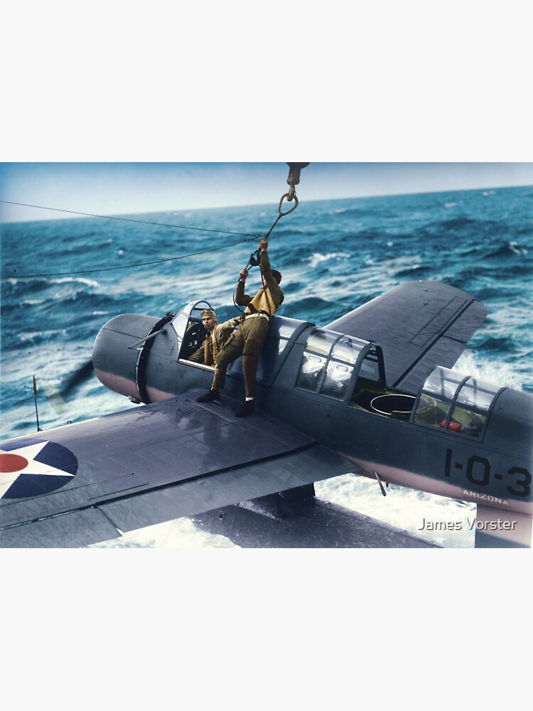 "OS2U Kingfisher Recovery" Sticker by wwiicolourised | Redbubble