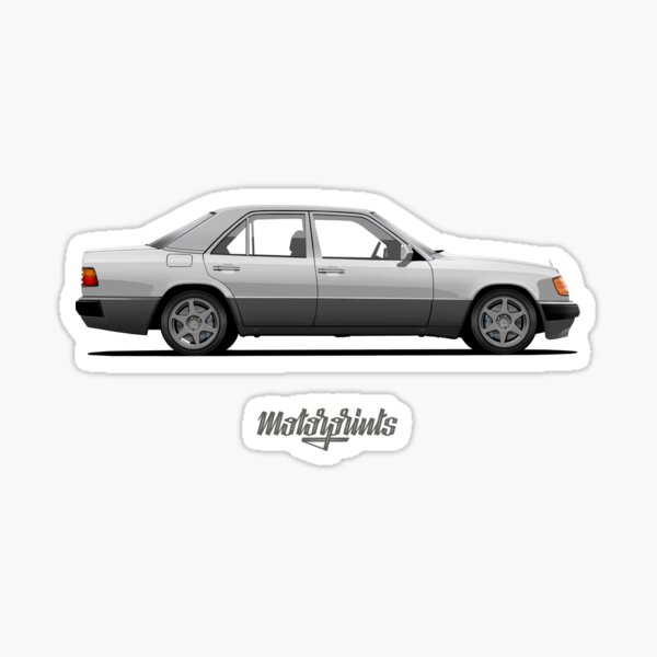 "Wolf W124 (silver)" Sticker for Sale by MotorPrints | Redbubble
