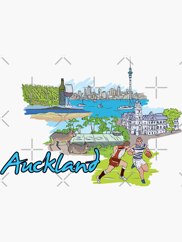 "Auckland" Sticker by Urban13 | Redbubble