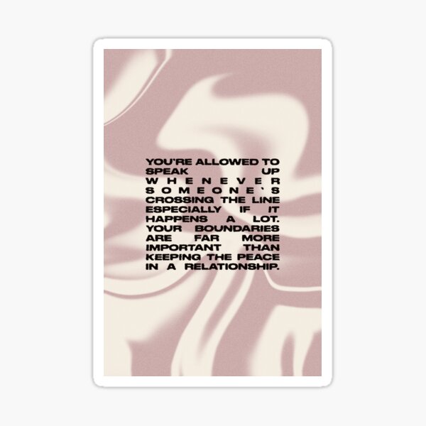 "You're Allowed To Speak Up" Sticker by midgrowth | Redbubble