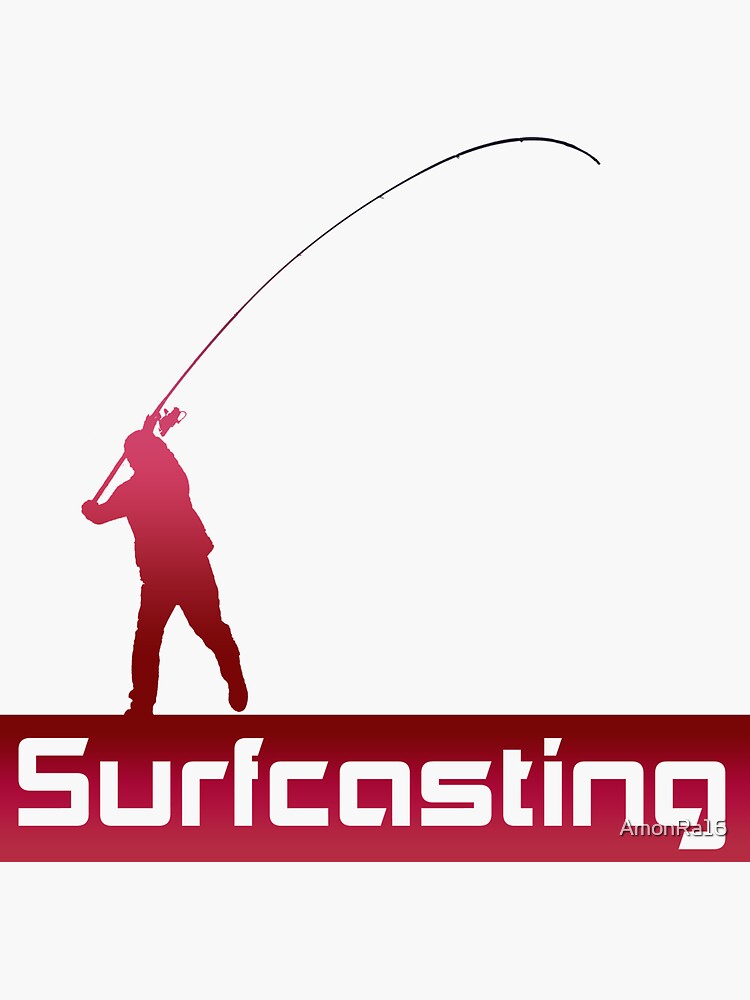 "Surfcasting fishing rw" Sticker for Sale by AmonRa16 | Redbubble