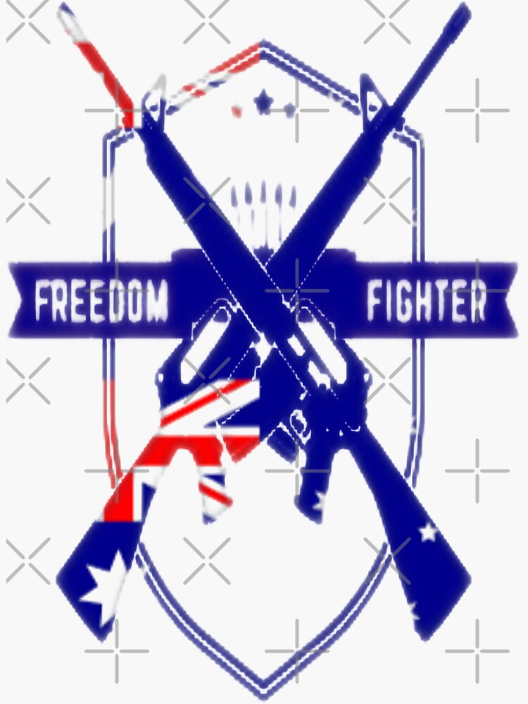 "AUSTRALIAN FREEDOM FIGHTER " Sticker by ujjwal8005 | Redbubble