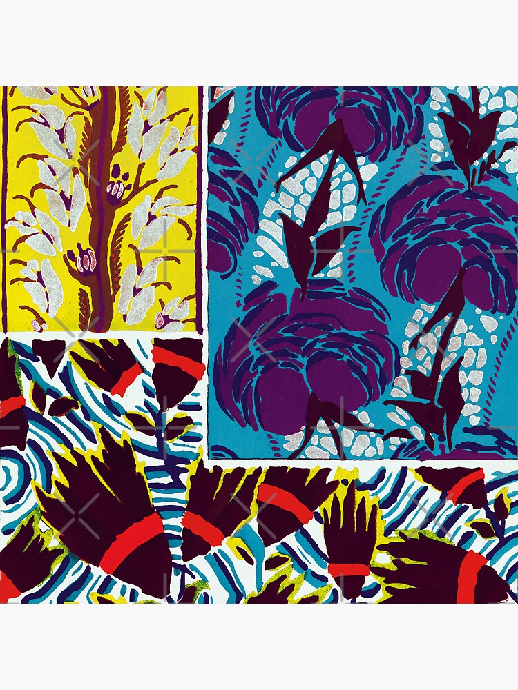 Chapa «Patrones de flores vintage, elegante estampado de plantilla ...