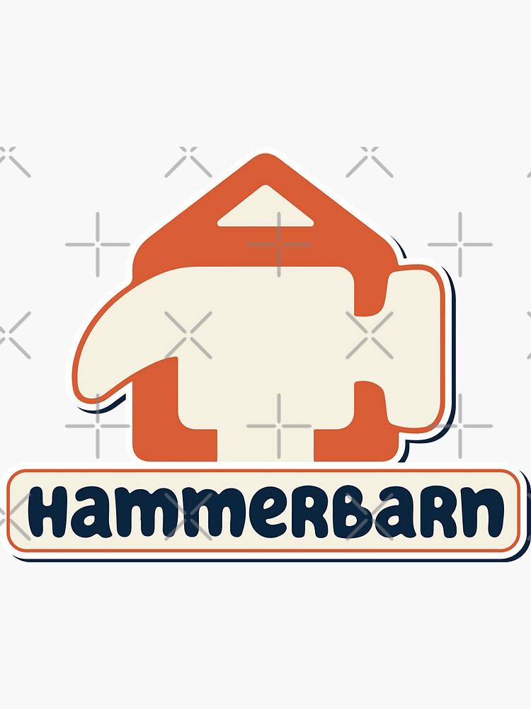 "Hammerbarn" Sticker for Sale by PixelThread | Redbubble