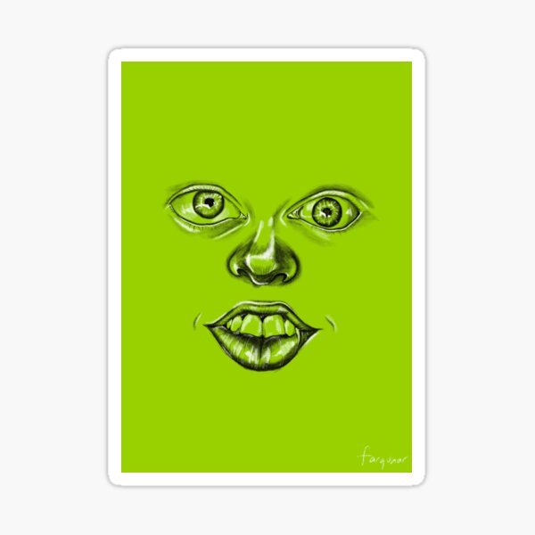 "Facial expression" Sticker by farqty | Redbubble