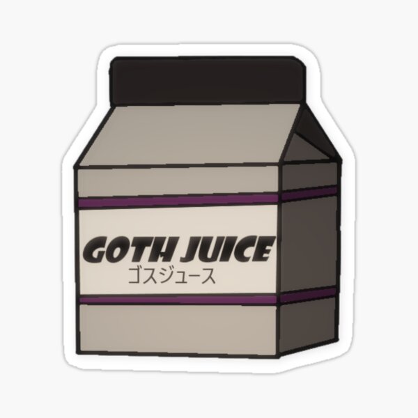 "Goth Juice Carton Sticker" Sticker by Sp1ltM1lk | Redbubble