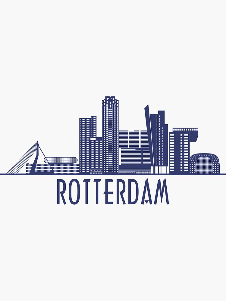 "Rotterdam Skyline" Sticker for Sale by patternprint1 | Redbubble