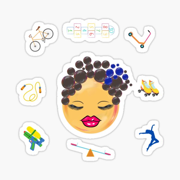 "Mela Bubble (Fro)" Sticker for Sale by Monovida | Redbubble
