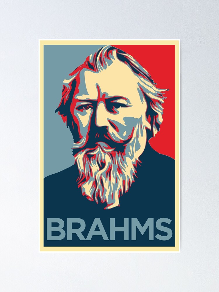 "Johannes Brahms" Poster for Sale by MrFunkhouser | Redbubble