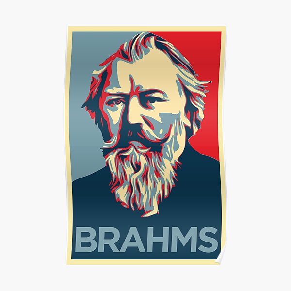 "Johannes Brahms" Poster for Sale by MrFunkhouser | Redbubble