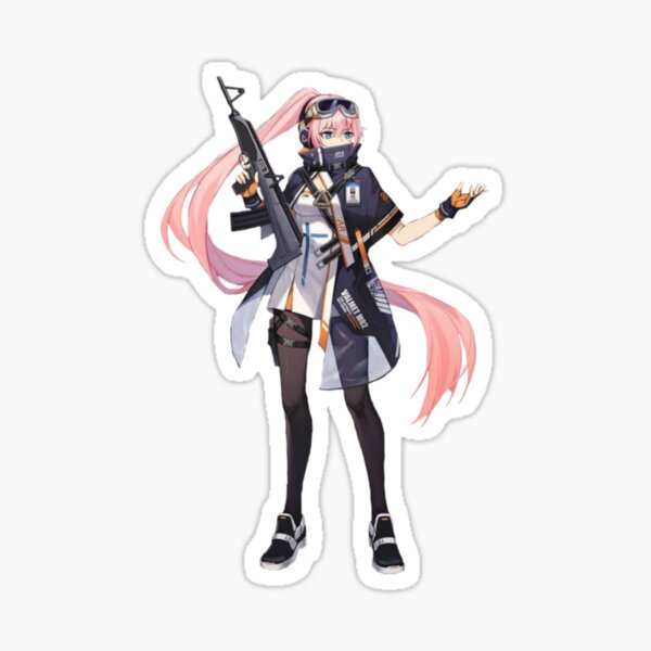 "Anime girl with gun " Sticker by Topssimo | Redbubble
