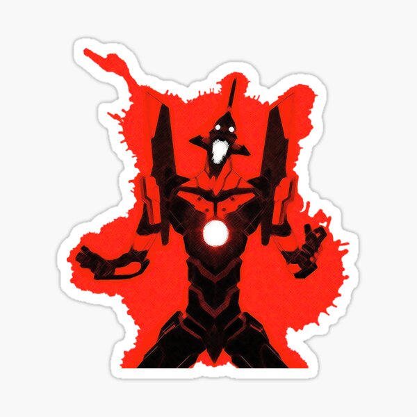 "Evangelion Unit-01 - Red" Sticker for Sale by SunblockBukkake | Redbubble