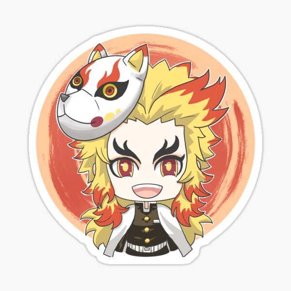 "Demon Slayer Rengoku Kyojuro Fan Art" Sticker by TheKawaiiLab | Redbubble