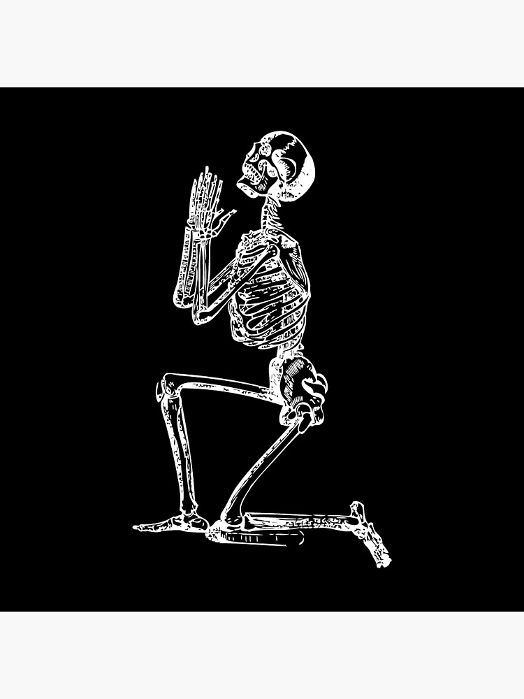 "Vintage Praying Skeleton Design" Poster for Sale by ComedieHumaine ...