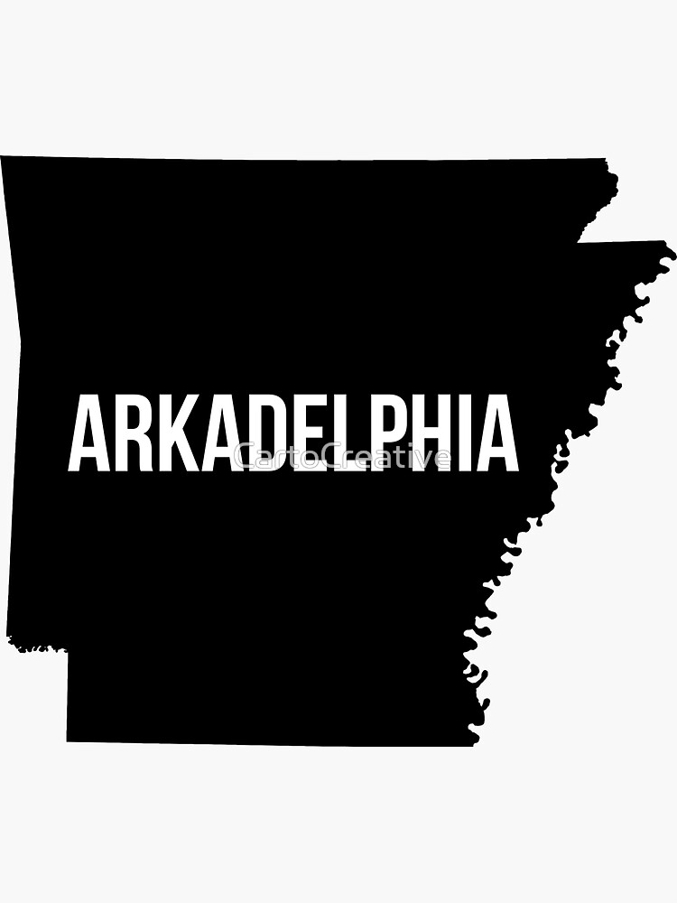 "Arkadelphia, Arkansas State Silhouette" Sticker by CartoCreative ...