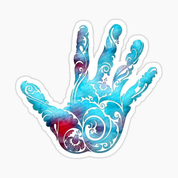 "Painted palm" Sticker by Zip-Zup | Redbubble