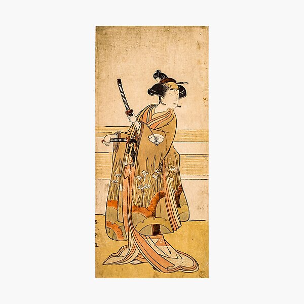 "Altes Samurai-Gemälde Onoe Tamizo als digitales Remaster der Samurai ...