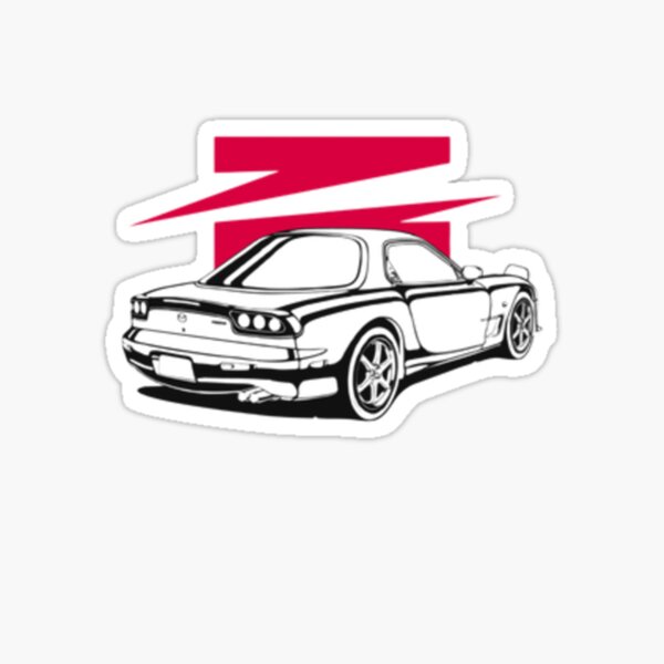 " I LOVE MY RX7" Sticker by Racingdecals | Redbubble