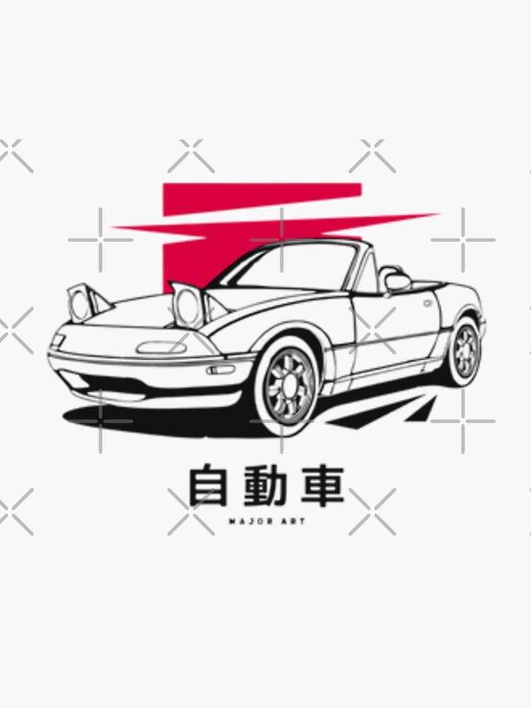 "I LOVE MY MIATA" Sticker by Racingdecals | Redbubble
